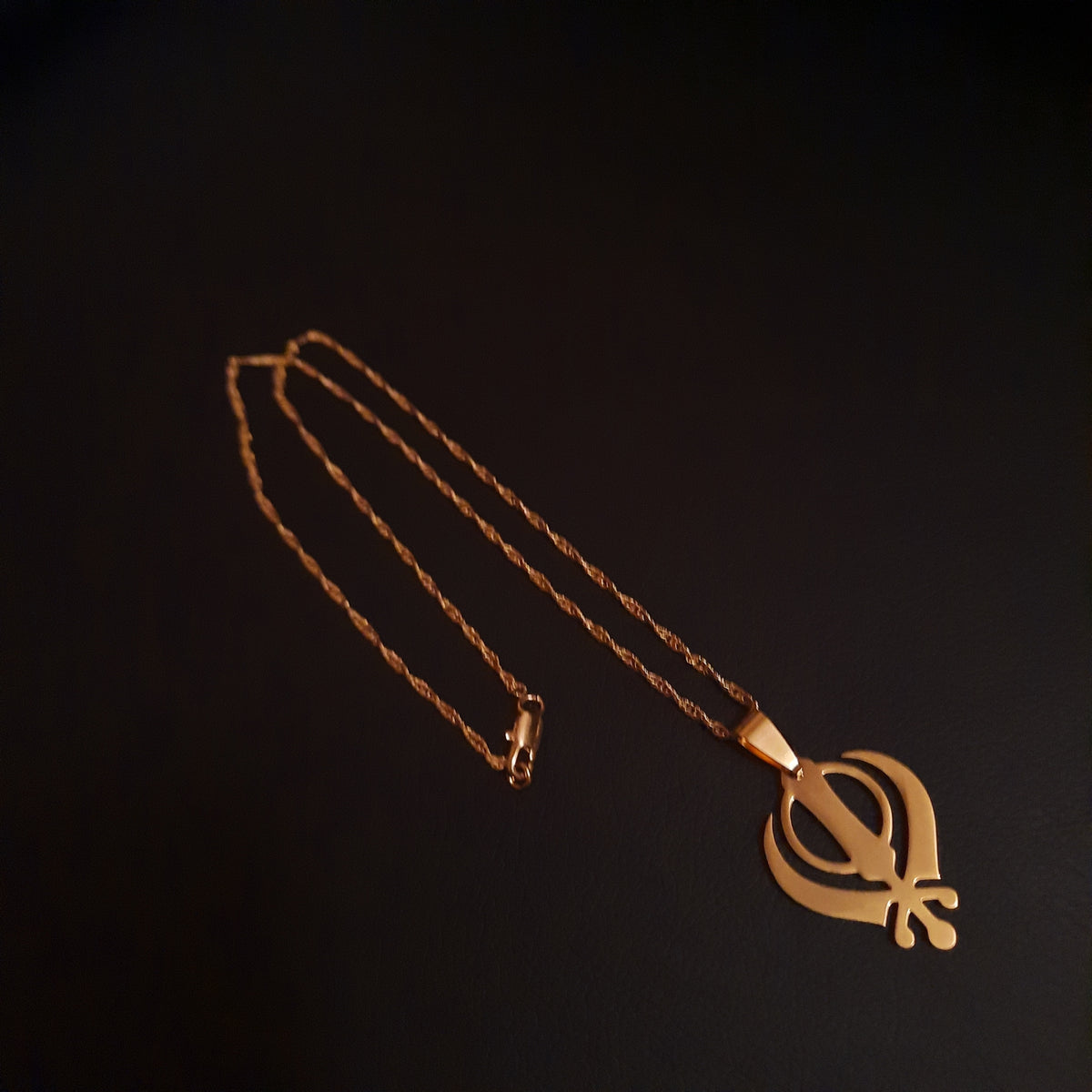 Khanda Gold Pendant & Chain – HandTstudio